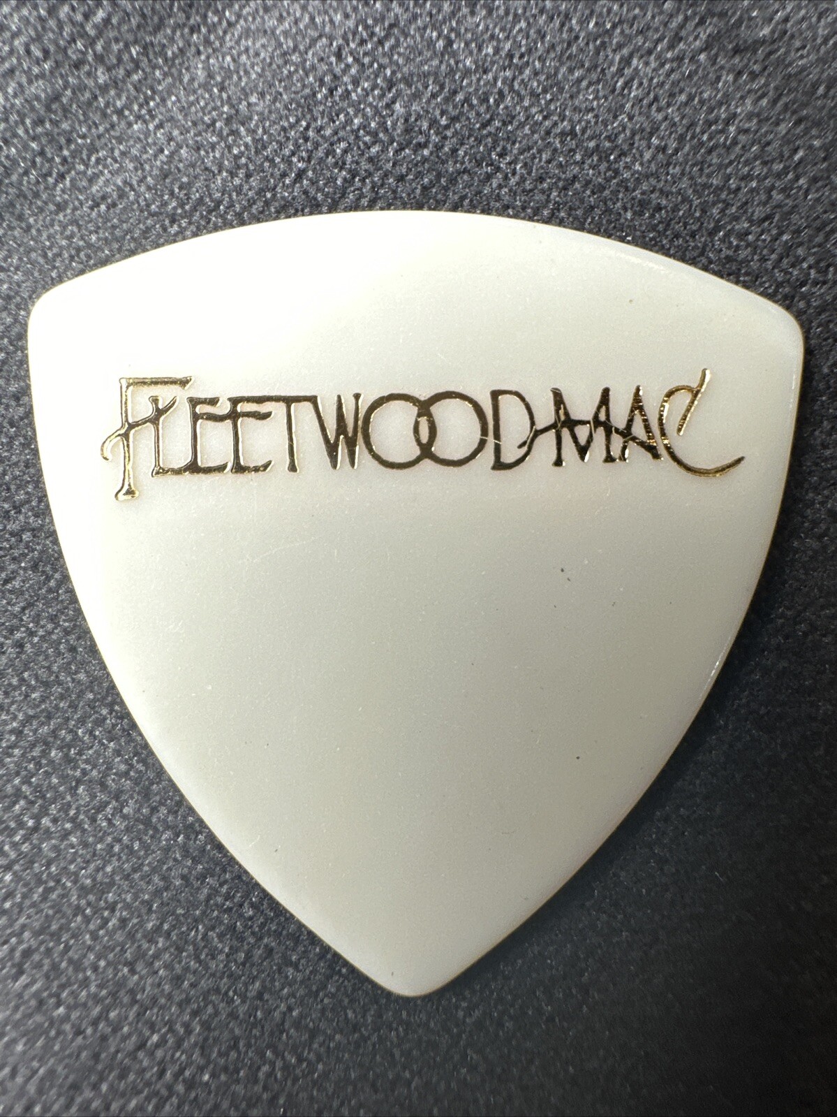 Fleetwood Mac -John McVie- Rare006.6- Guitar Pick - Gold Foil on Cream - Vintage for Sale ...