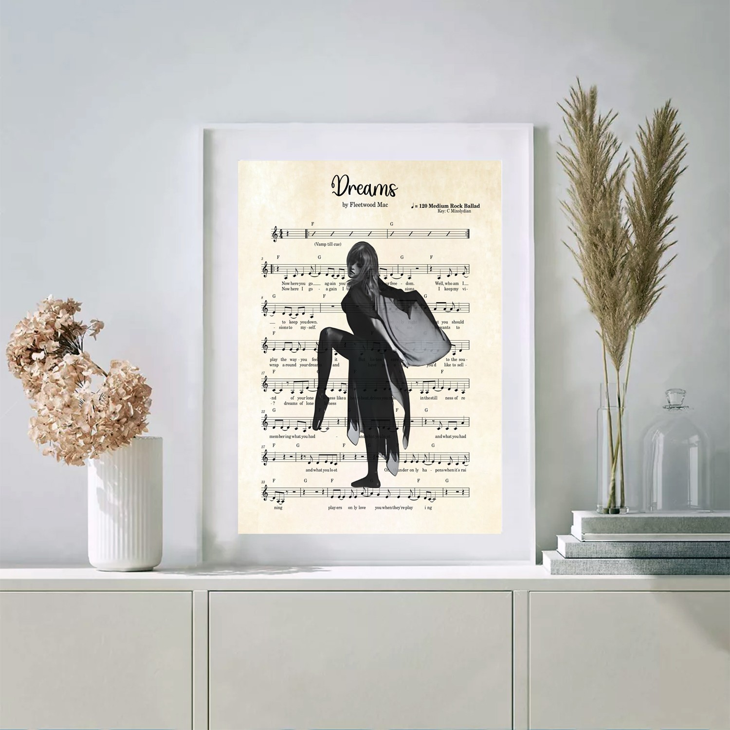 Retro Dreams Stevie Nicks Poster, Fleetwood Mac Dreams Lyric Poster, 80s Rock for Sale ...