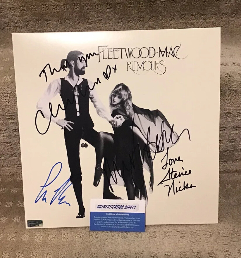 Fleetwood Mac Rumours Signed Autographed Vinyl Record COA Stevie Nicks ...