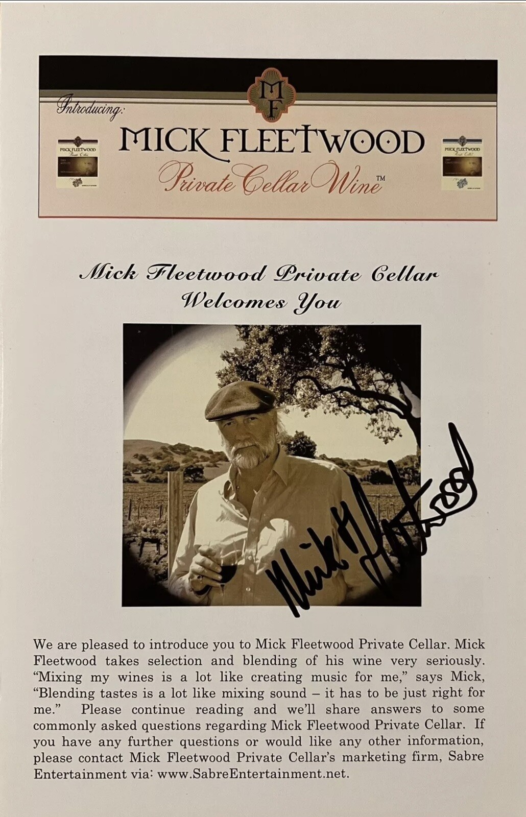 Mick Fleetwood of Fleetwood Mac signed photo w COA Autograph Signature ...