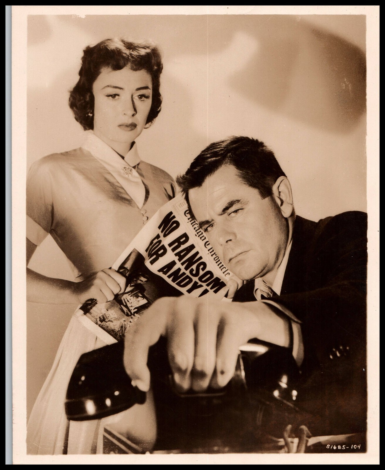 Glenn Ford + Donna Reed in Ransom (1956) STUNNING ORIGINAL VINTAGE ...