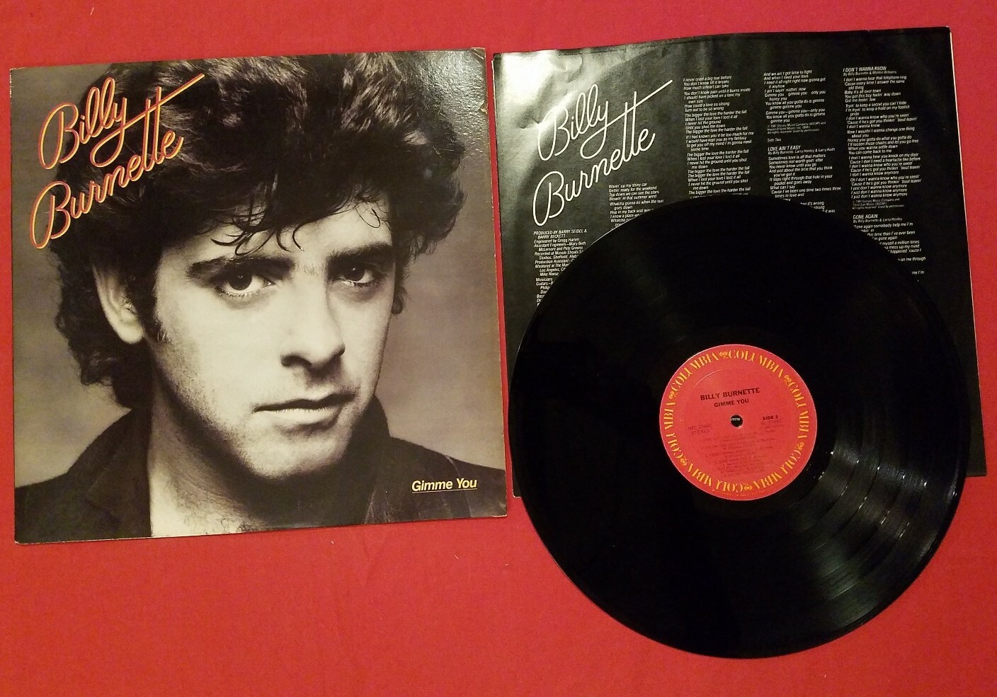 Billy Burnette - Gimme You 1981 USA Orig. Lyrics for Sale ...