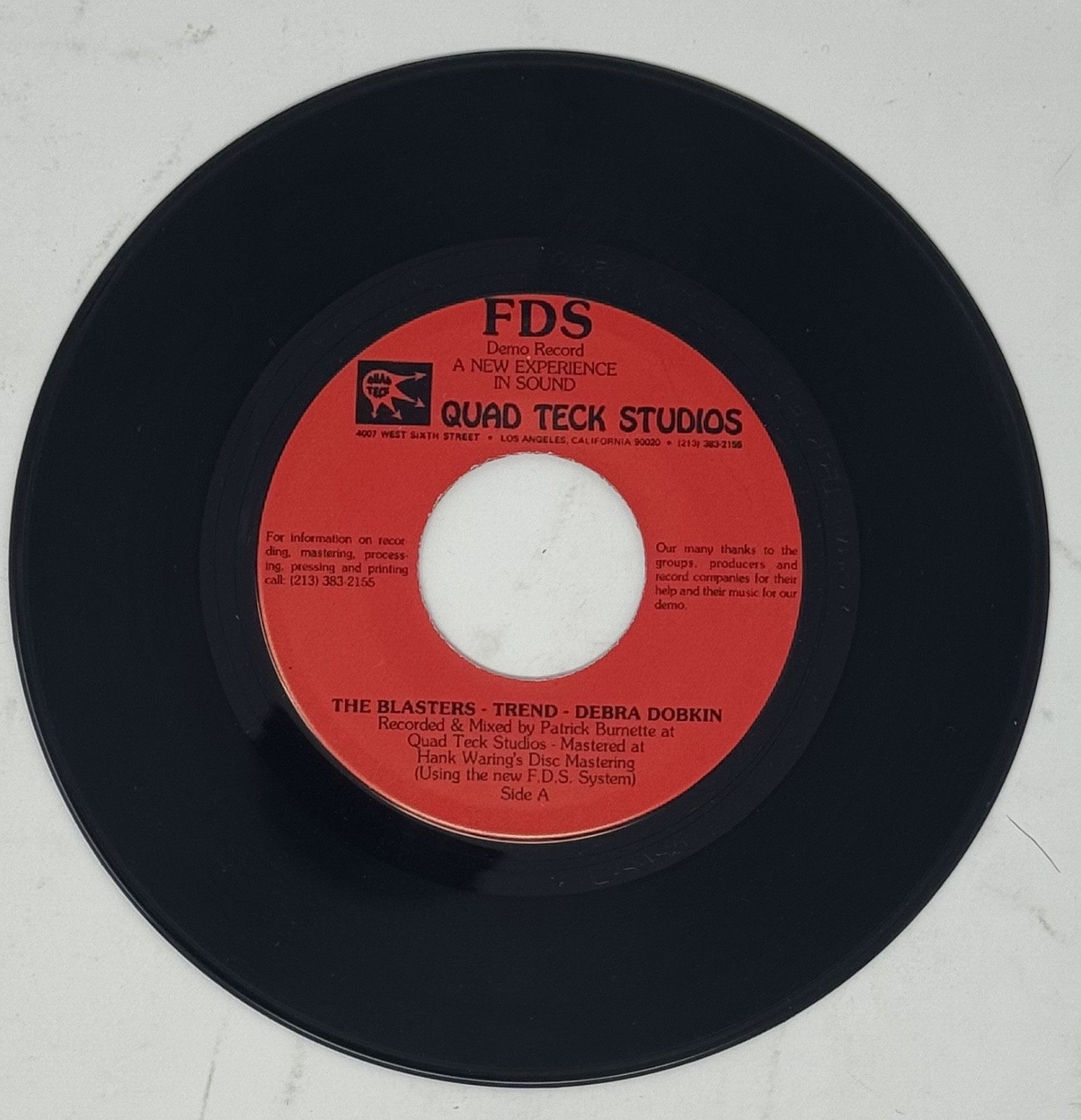 Billy Burnette, The Blasters – Mighty Fire / Trend 7\" QUAD TECK RARE ...