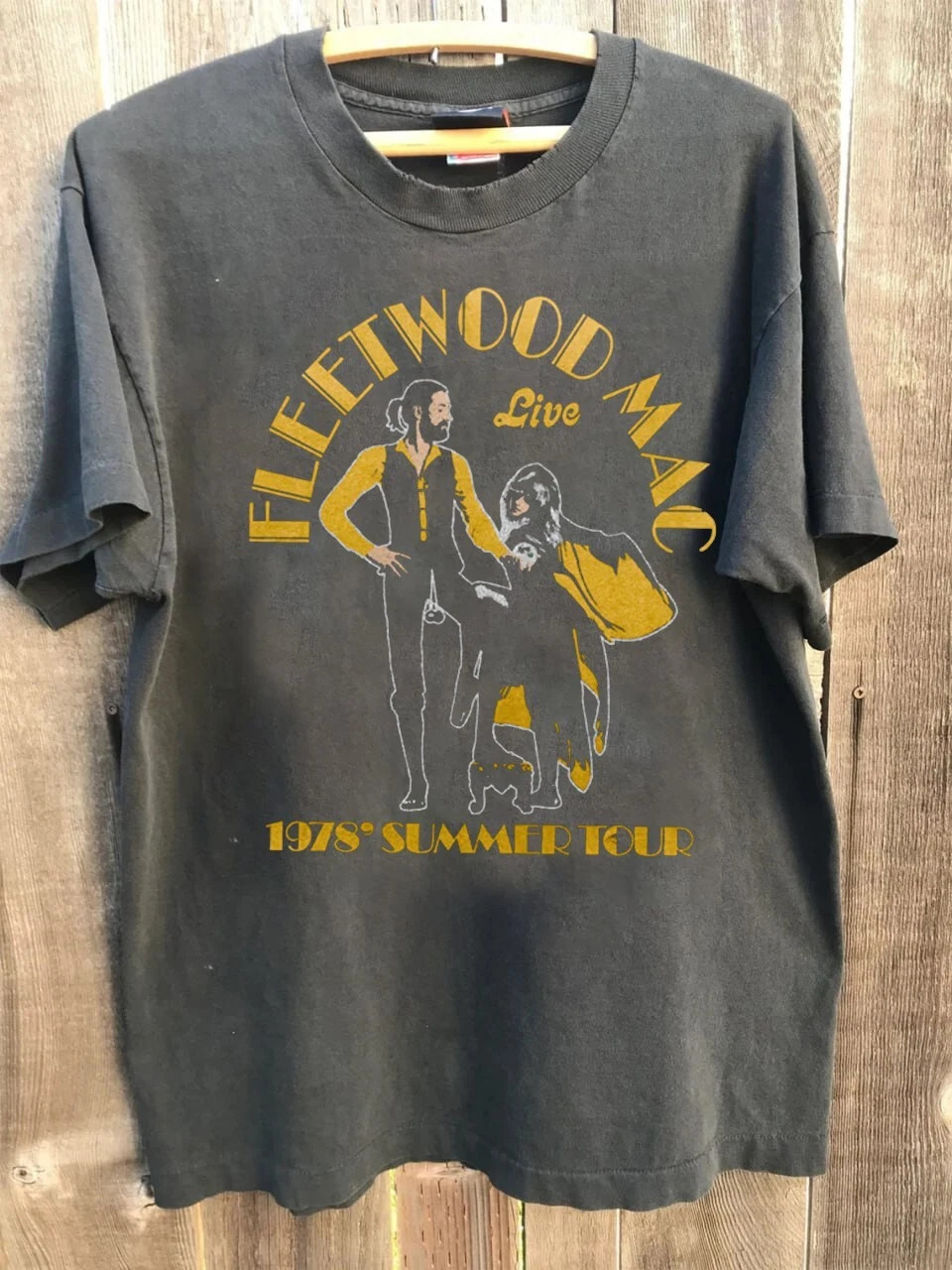 Fleetwood Mac 1978 Summer Tour Band Charcoal T-Shirt Remake Men Women ...