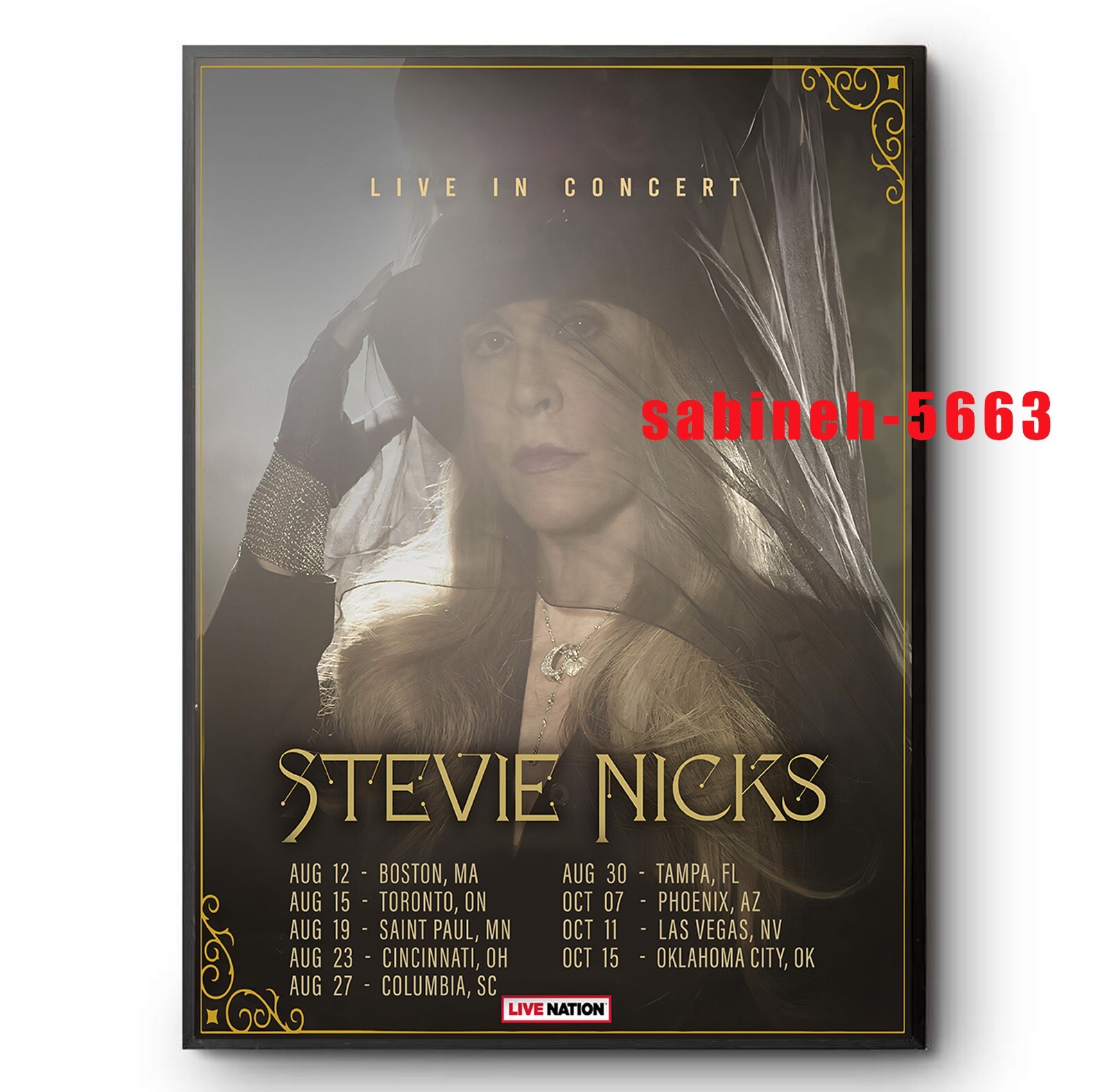 Stevie Nicks 2025 North American Tour Poster for Sale - Fleetwoodmac.net