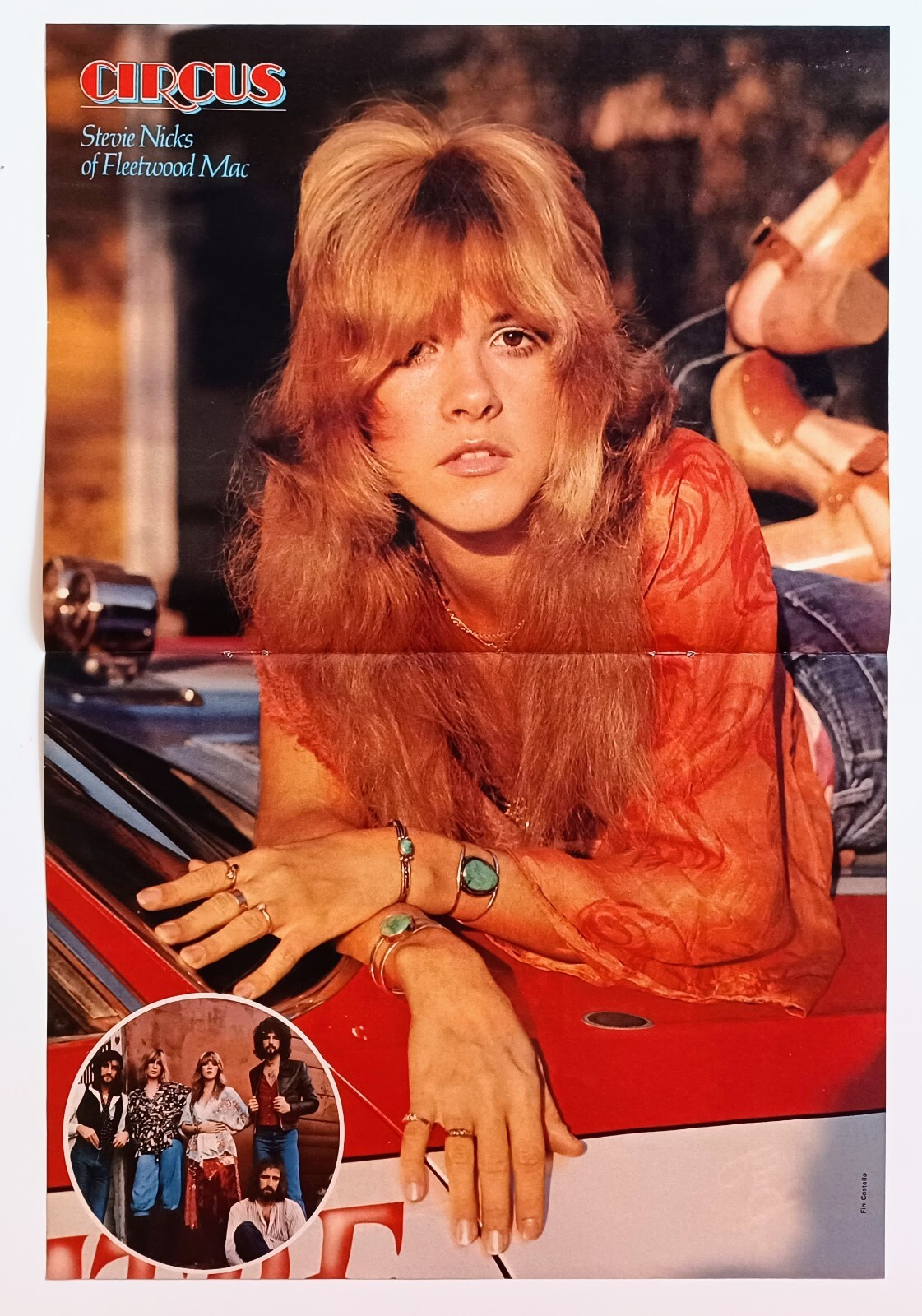 STEVIE NICKS FLEETWOOD MAC~Original 1977 Centerfold Poster~Circus ...