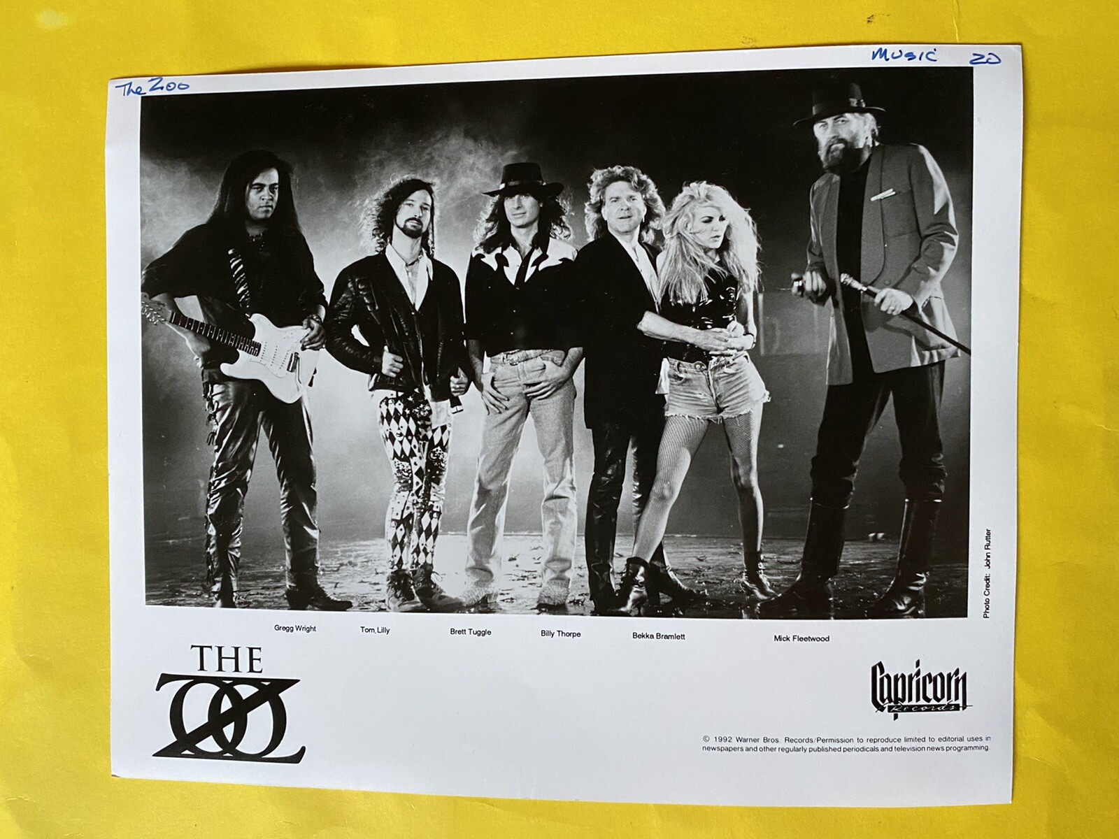 The Zoo Press Photo 8x10“, Mick Fleetwod, Bekka Bramlett, Billy Thorpe ...