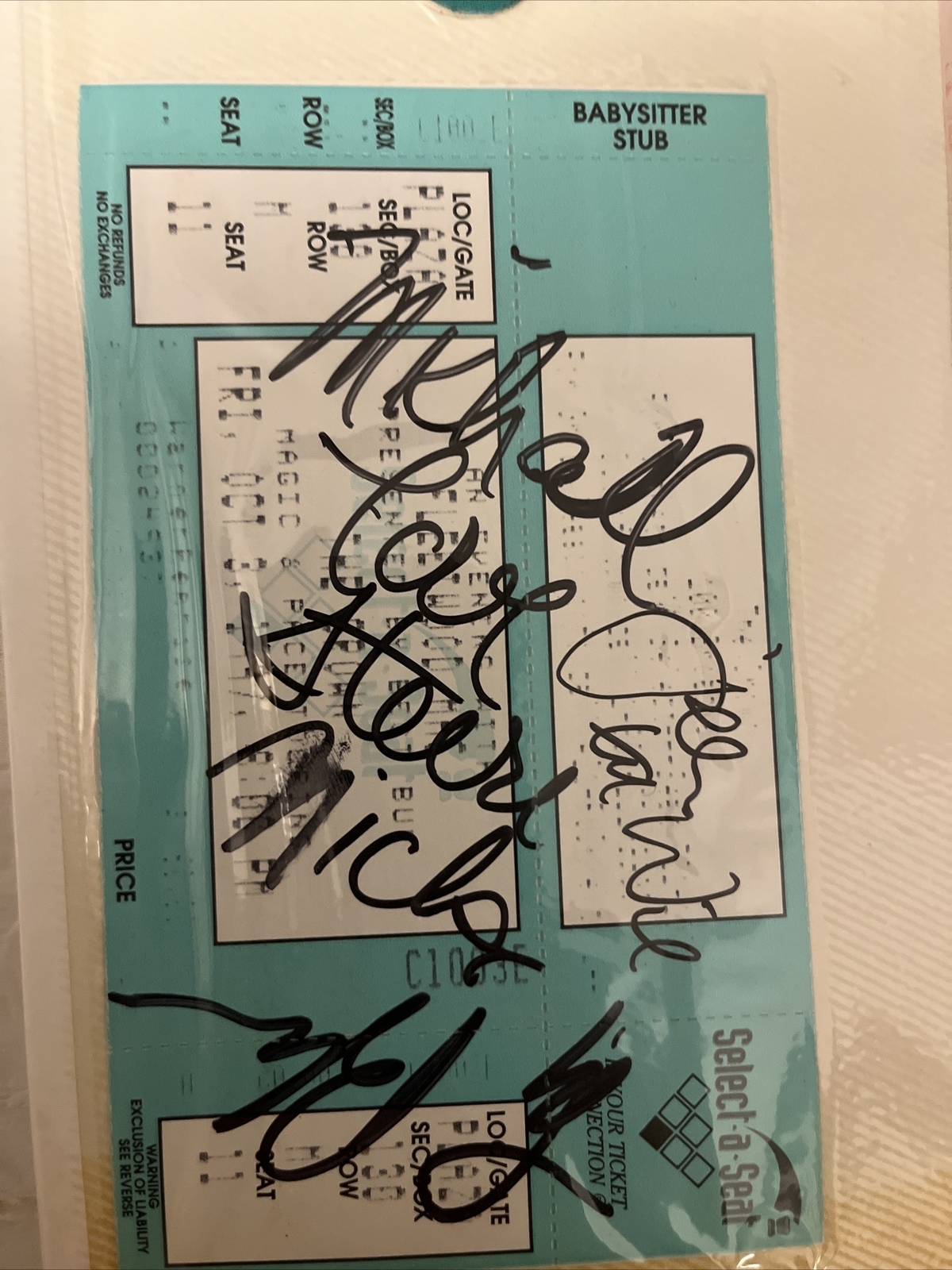 Fleetwood Mac Autographed Ticket Stub and After Show Pass for Sale ...