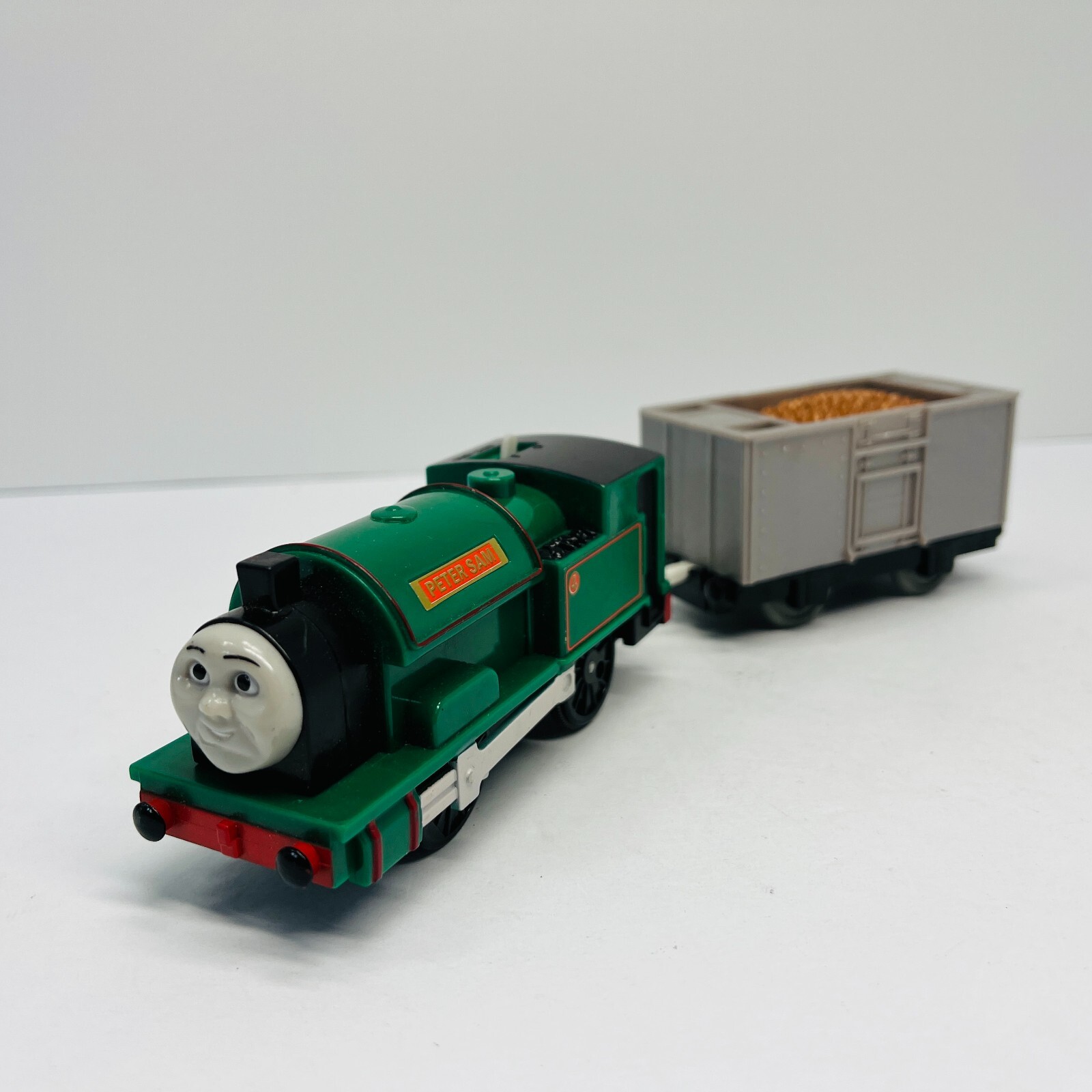 Thomas & Friends Trackmaster PETER SAM Motorized Train Engine + Cargo ...